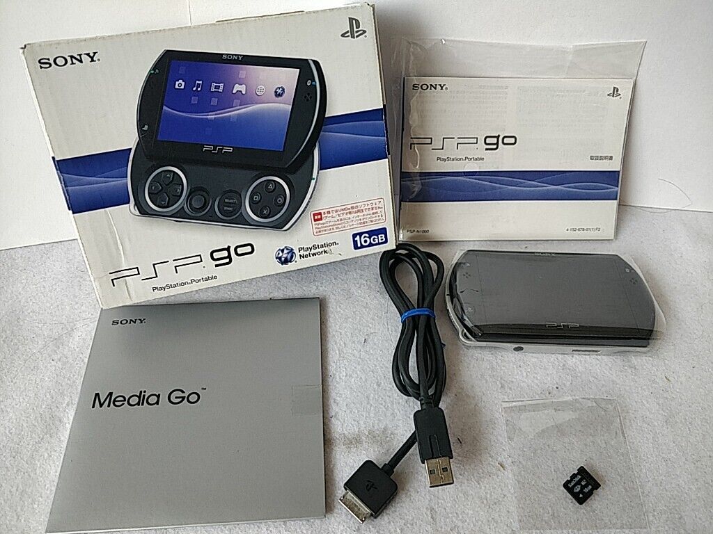 SONY PSP Go Playstation Portable console, manual, battery cable, Boxed ...