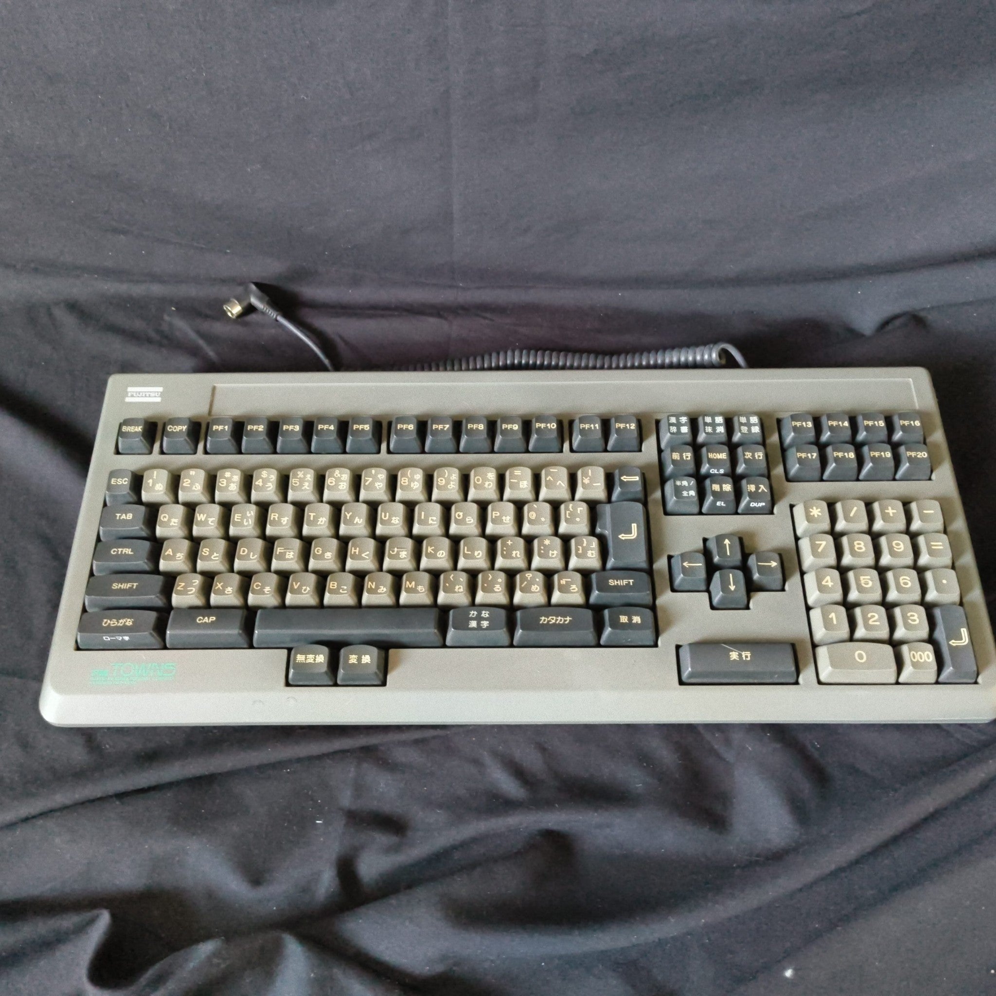 FUJITSU FM Towns /MARTY Original JIS KEYBOARD FMT-KB105, working-h1110 ...